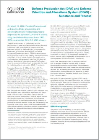 Defense Production Act (DPA) and Defense Priorities and Allocations ...