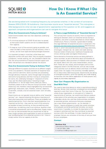 How Do I Know If What I Do Is An Essential Service? | Global Supply ...